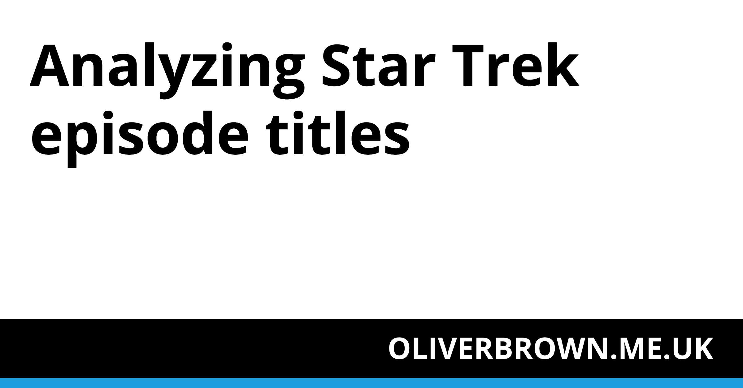 Analyzing Star Trek Episode Titles