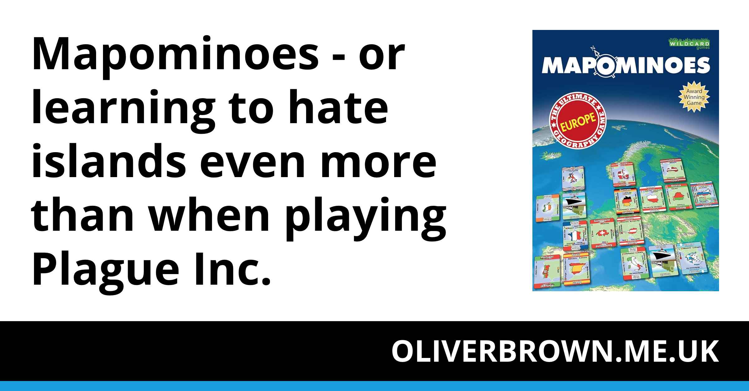 Mapominoes - or learning to hate islands even more than when playing ...